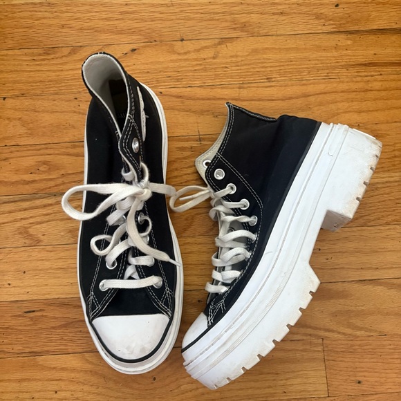 Converse | Shoes | Converse Block Heel Low Tops Size 9 | Poshmark